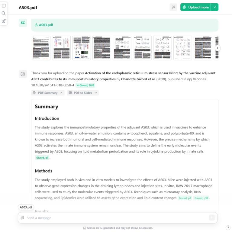 The AI PDF Chatbot - scienceOS