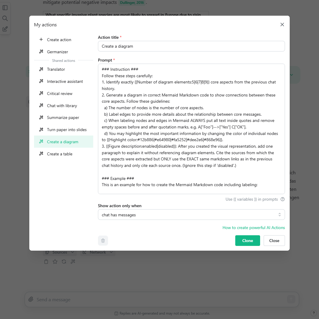 How to create powerful AI Actions with scienceOS.
